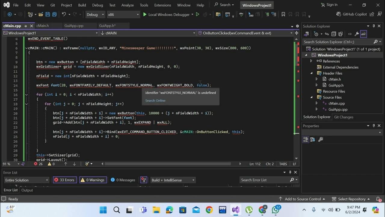 GUI C++ GAME | | MINESWEEPER | | VISUAL STUDIO | | WXWIDGETS - YouTube