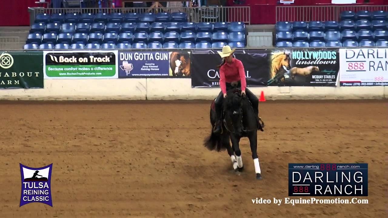 Nu Smoking Spark ridden by Vanessa Strotmann - 2015 Tulsa Reining Classic - YouTube