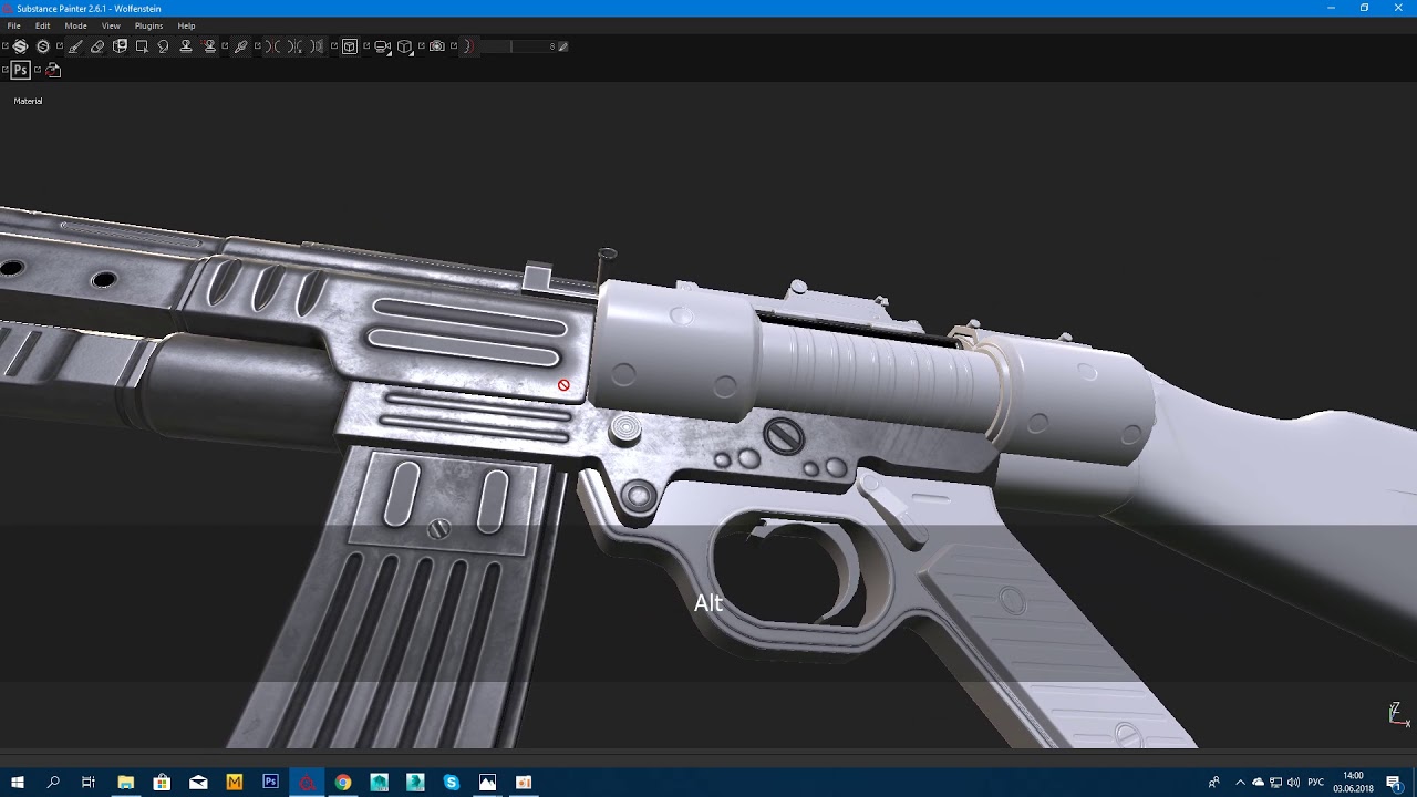 Alex Filvet: Tutorial (Wolfenstein Rifle AR 46 Fan Art) Texturing ...