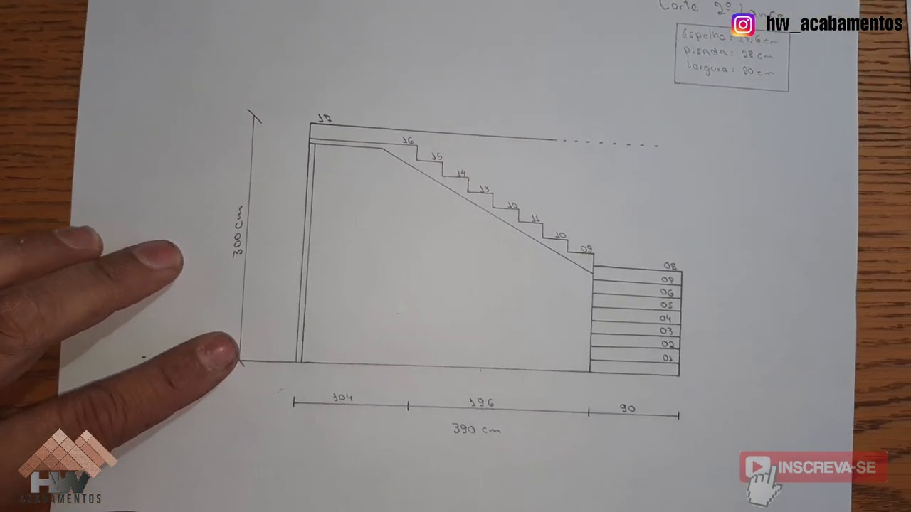 Projeto escada em "L" - YouTube