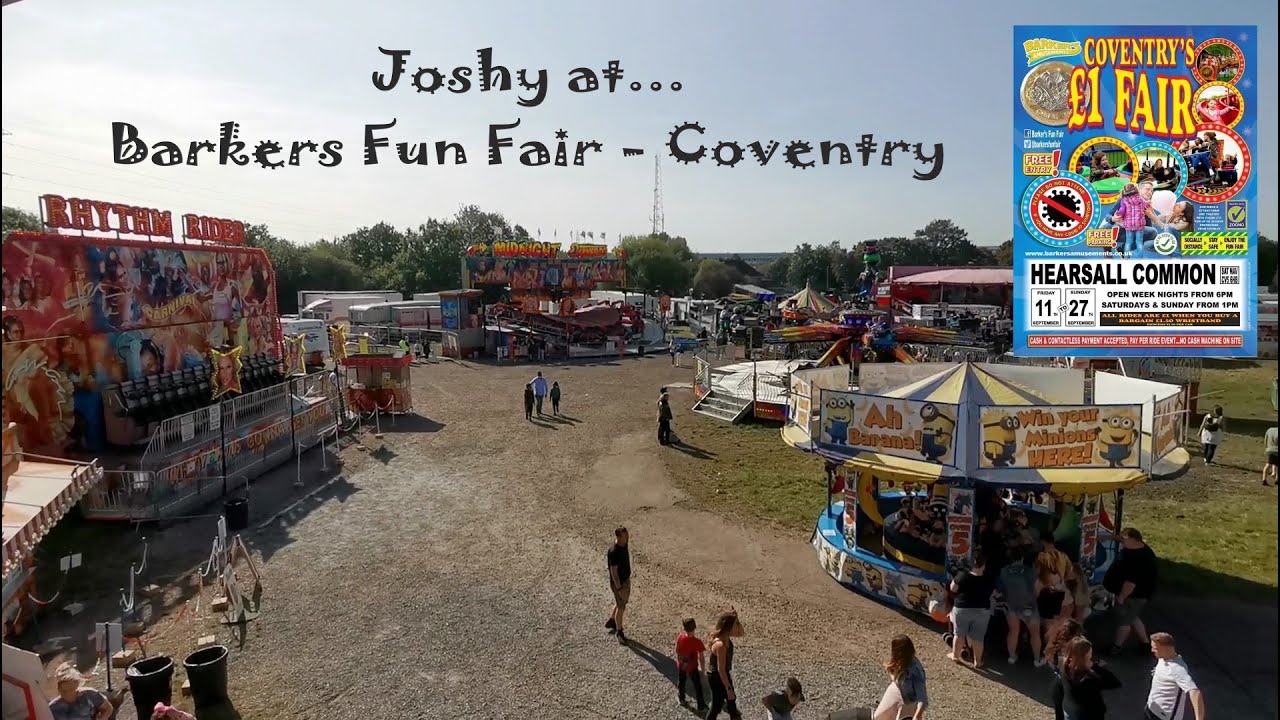 Joshy's Adventures at Barkers Fun Fair Hearsall Common Coventry - YouTube
