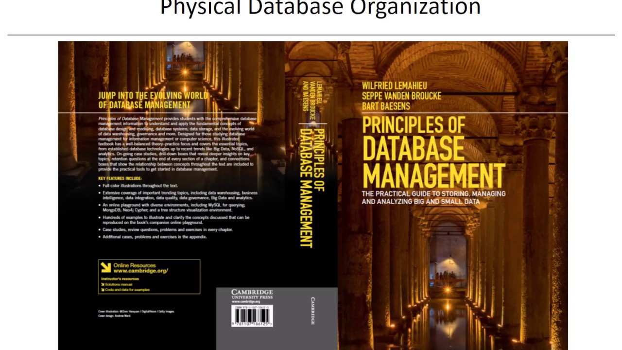 Chapter 13 Physical Database Organization - YouTube