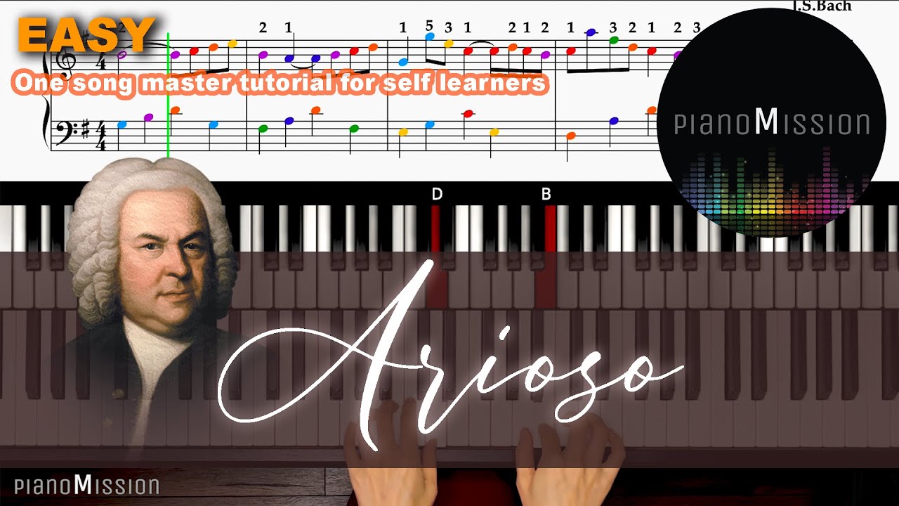 [REAL piano tutorial] ARIOSO_J.S.Bach with Follow-Up Tutorial - YouTube