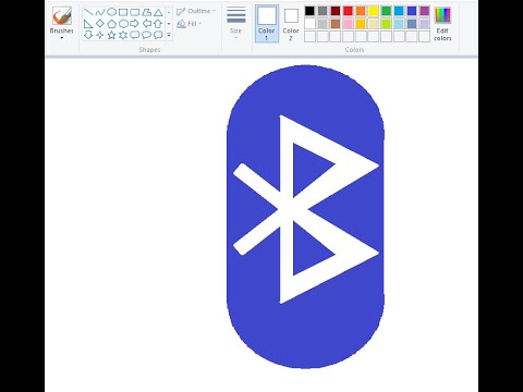 How to draw The Bluetooth Logo on II MS #Paint #Bluetooth Logo II ...