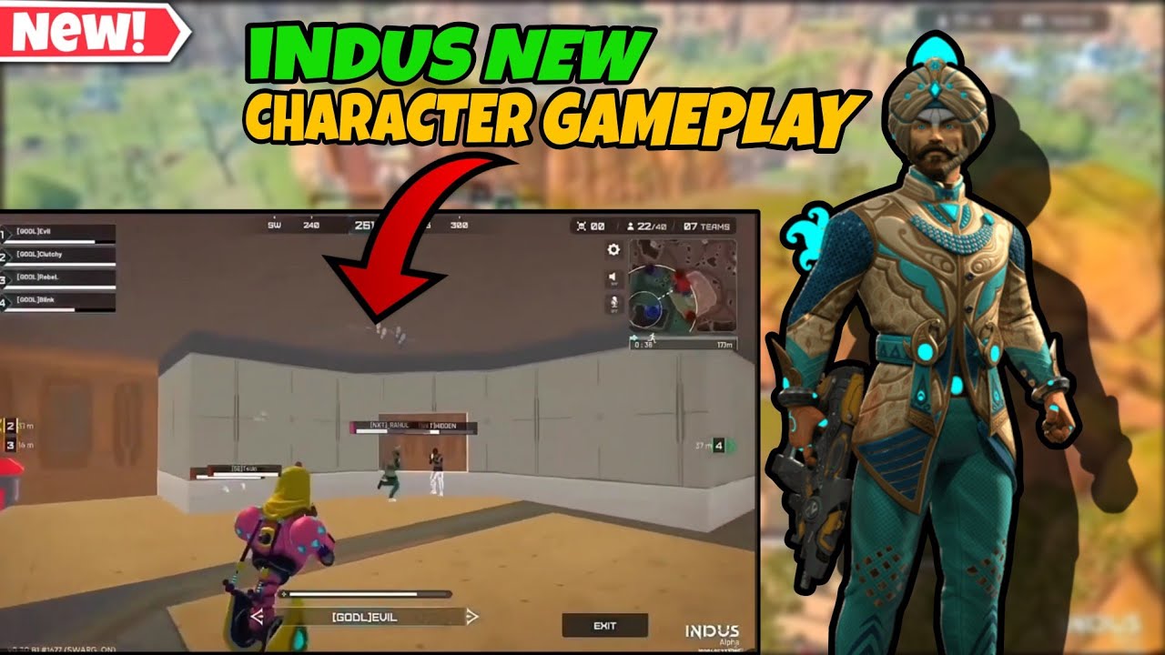 INDUS NEW CHARACTER GAMEPLAY 😍 | COMMUNITY PLAYTEST 5 | #nemoyt # ...
