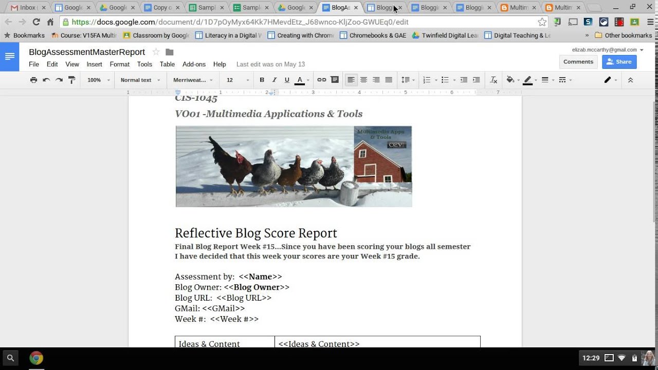 Blog Assessment Reports with autoCrat - YouTube