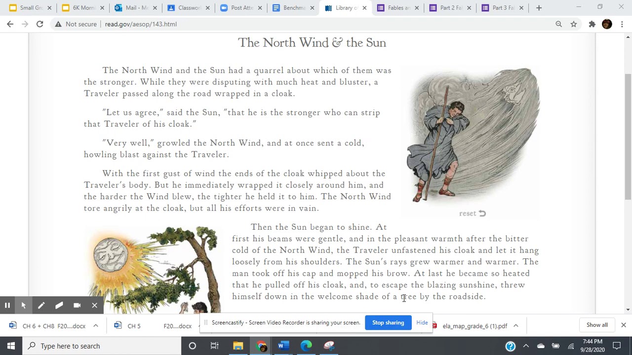 Reading of "The North Wind and the Sun" - YouTube