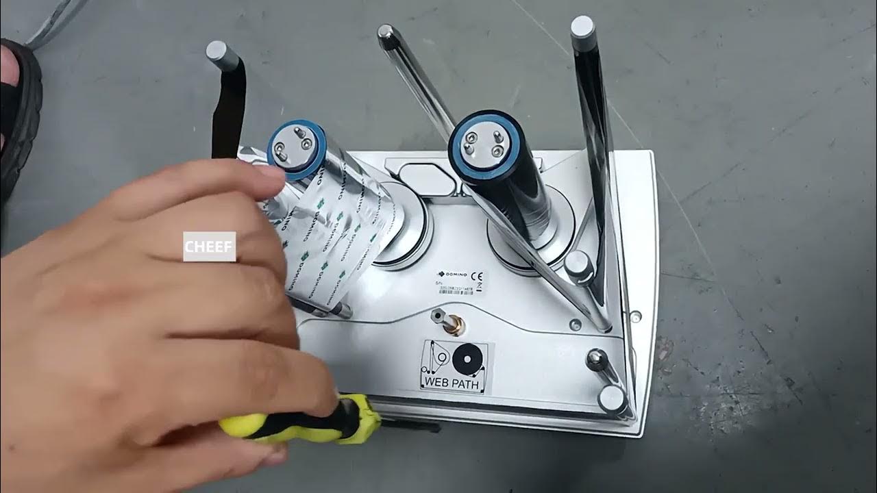 How to properly wind the ribbon on the Domino v320i machine? - YouTube