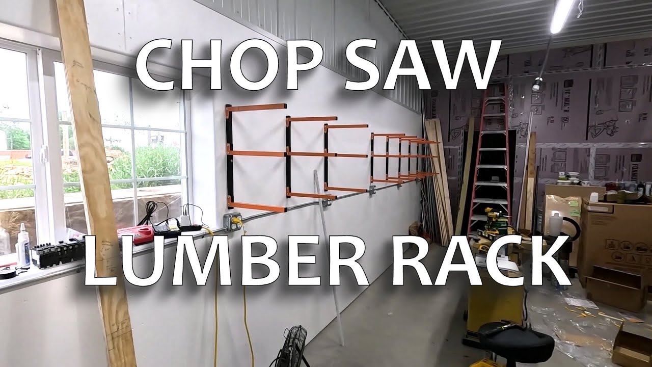 Installing Heavy Duty Lumber Racks for the “Chop Saw” - YouTube