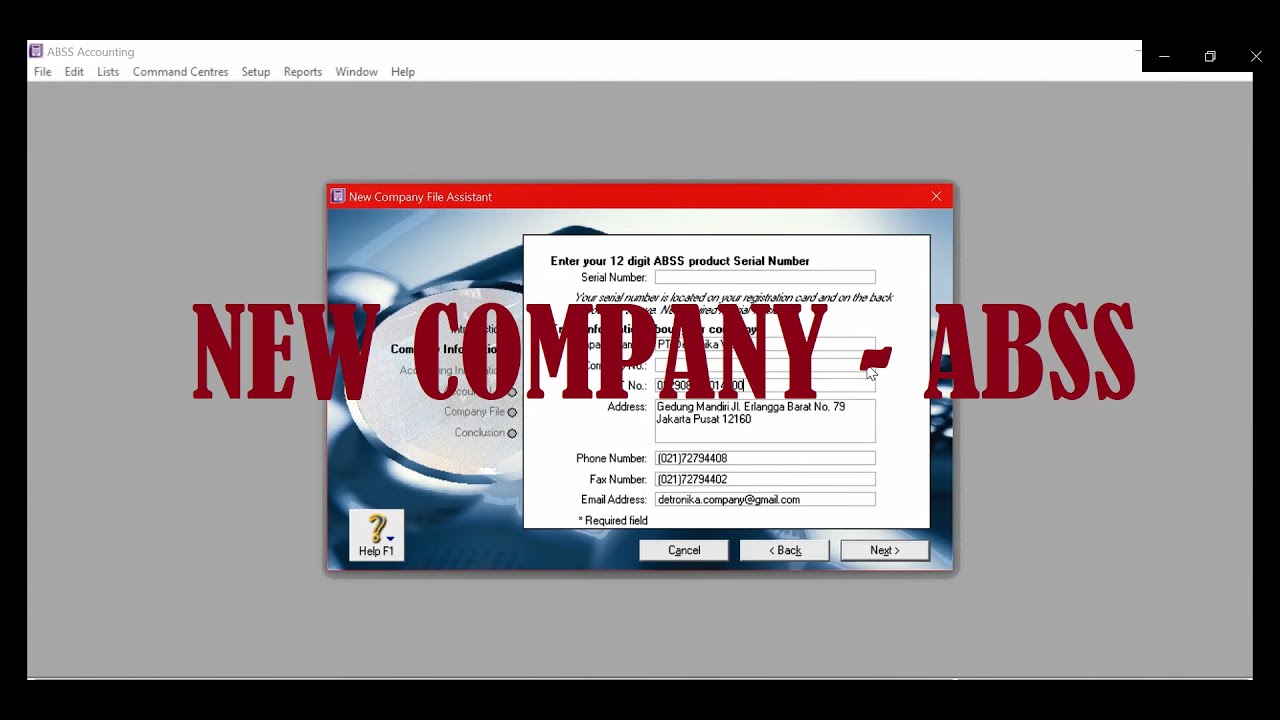 Input Perusahaan Baru - ABSS Software - YouTube