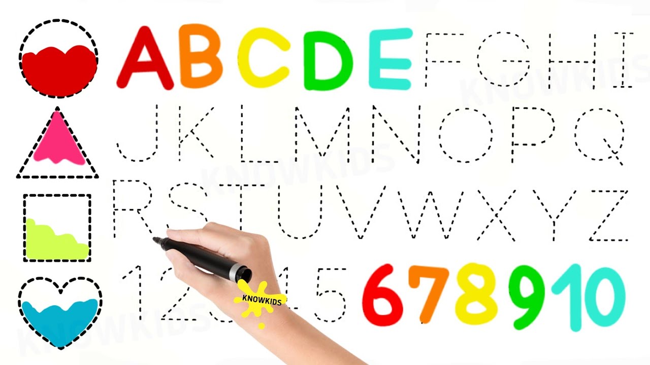 Let's trace & write uppercase ABCD for preschool toddlers and kids ...