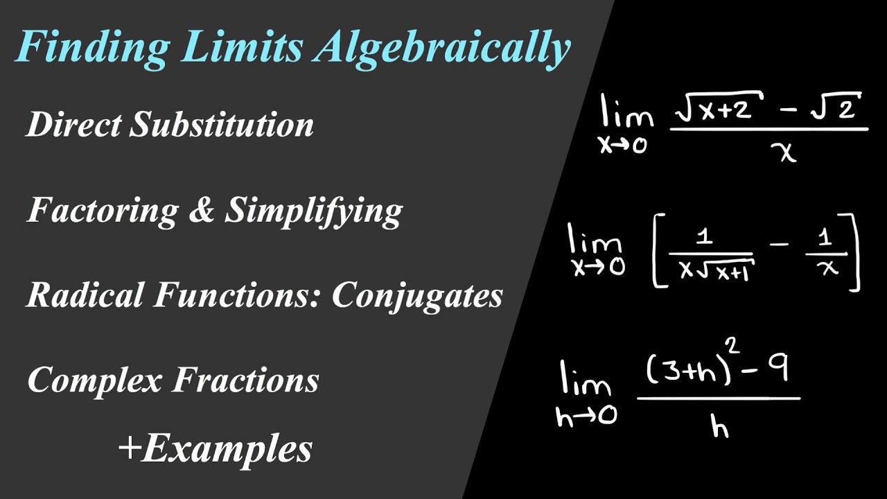 Finding Limits Algebraically || Calculus 1 & AP Calculus AB/BC - YouTube