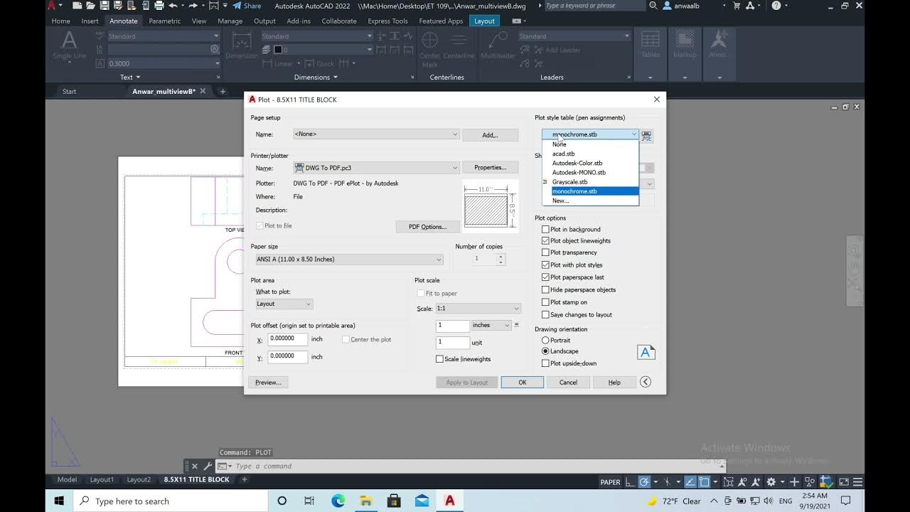 Convert plot style from stb to ctb in AutoCAD - YouTube