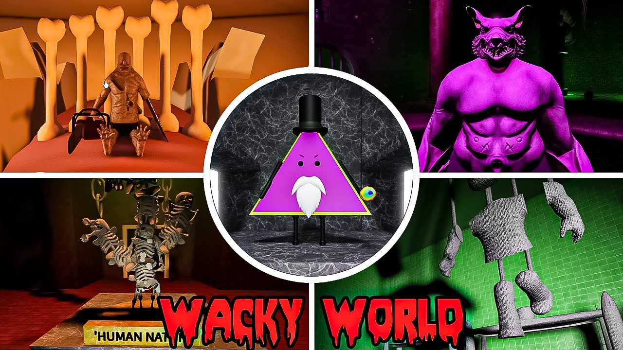 ROBLOX ; WACKY WORLDS [ All Bosses Fight & Jumpscares ] - YouTube