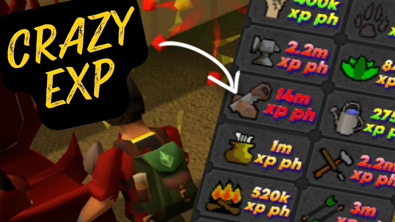 Fastest EXP methods in every skill - YouTube