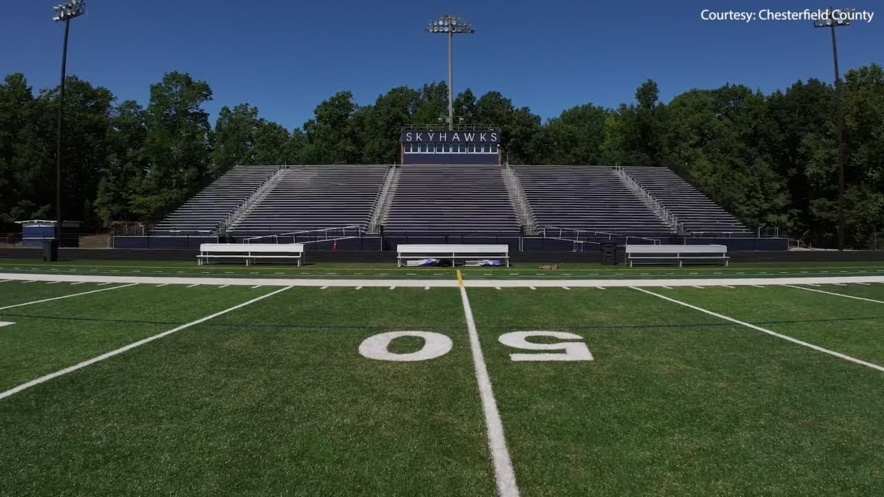Turf field added at L.C. Bird High School in Chesterfield County - YouTube