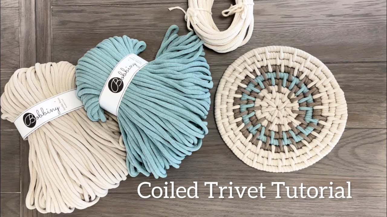 DIY tutorial- how to make a coiled trivet with Bobbiny’s 9mm braided ...