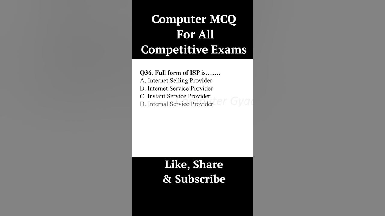 Top MCQ I Computer Full Forms I Part -2 I #computerawareness #computerbasics #computerprogram ...