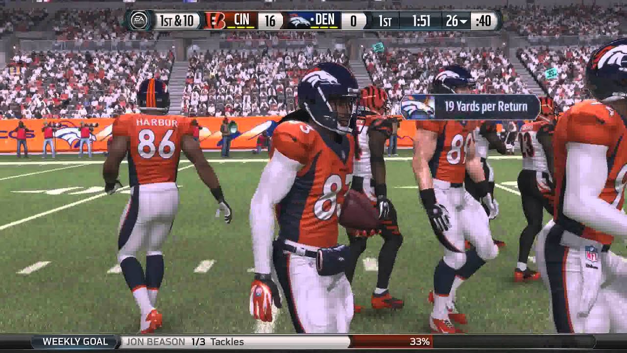 Franchise Mode: Madden NFL 16 - Episode 18 - Bengals Vs. Broncos - YouTube