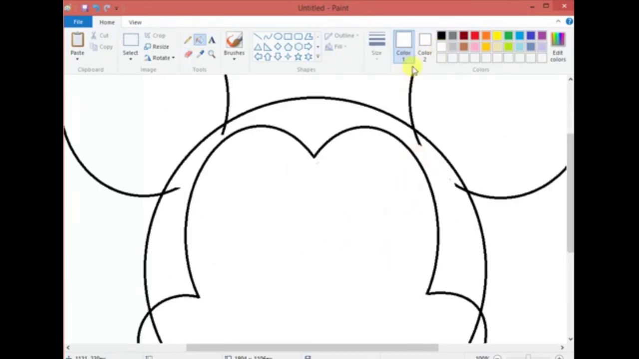 How to Draw Micky Mouse in Ms Paint. - YouTube