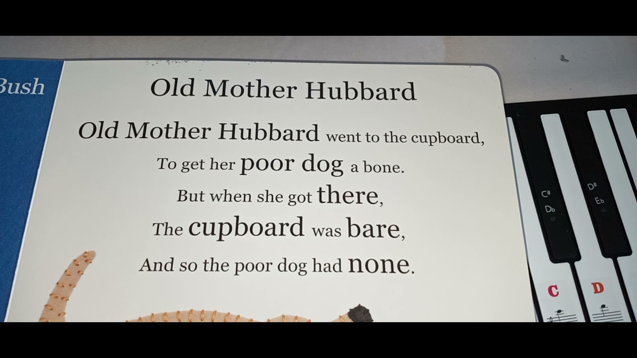Old Mother Hubbard - Children's favorite Nursery Rhyme song sing-along ...