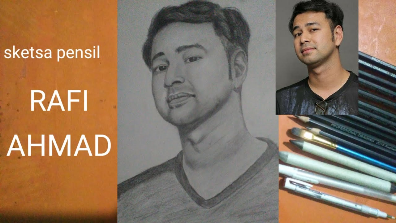 sketsa wajah rafi ahmad - YouTube
