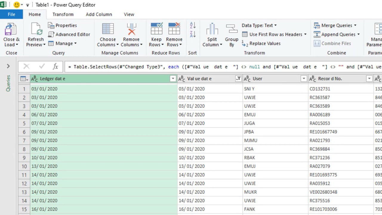How to Clean Bank Statements Extracted from Power Query - YouTube