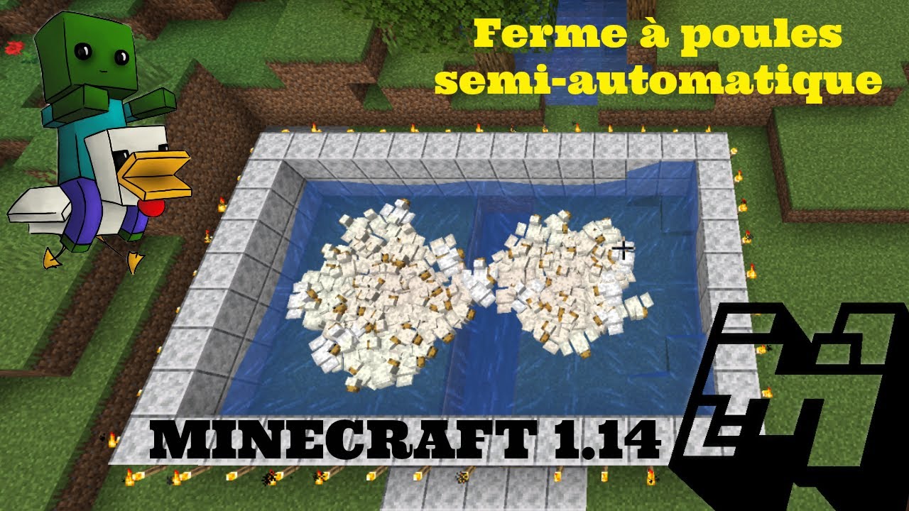 TUTO : Minecraft Survie 1.14 - Ep. 5 - Ferme à poules semi-automatisée ...