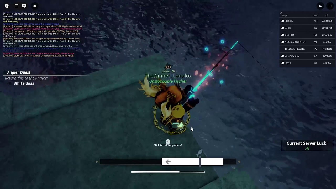Fisch live (8X luck) - YouTube