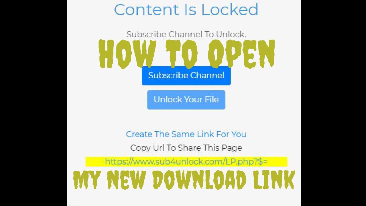 how to open my new download link | sub4unlock.com | HOT GAMINGZ - YouTube