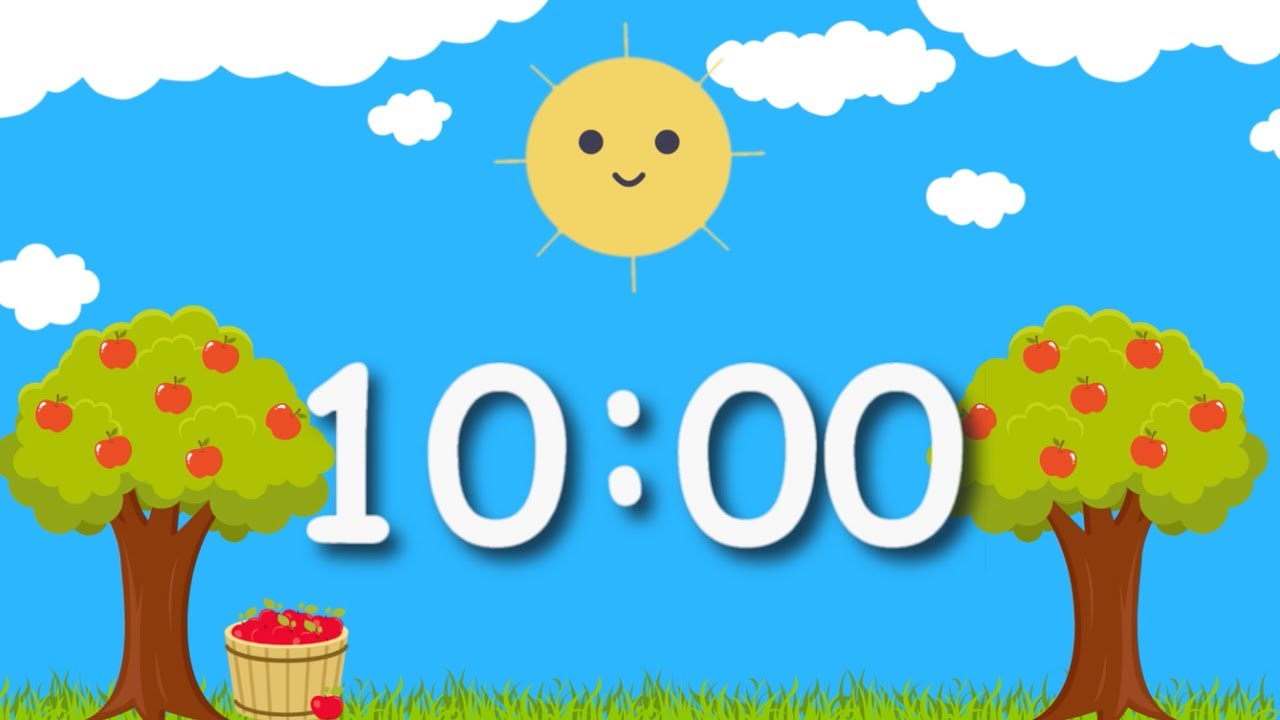 🍎Apple themed 10 minute timer with music for kids!🍎 - YouTube
