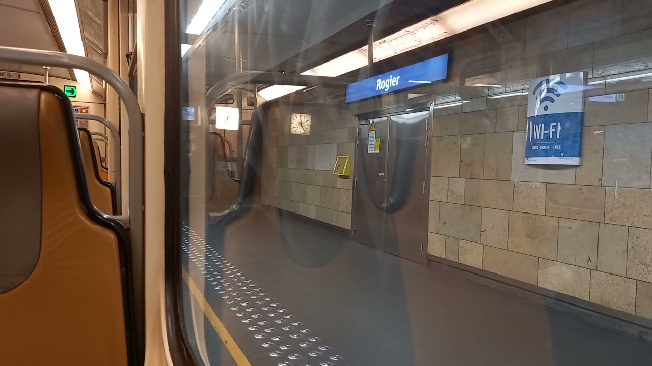 STIB/MIVB BN/ACEC Mx subway train ride between Arts-Loi and Ribaucourt ...