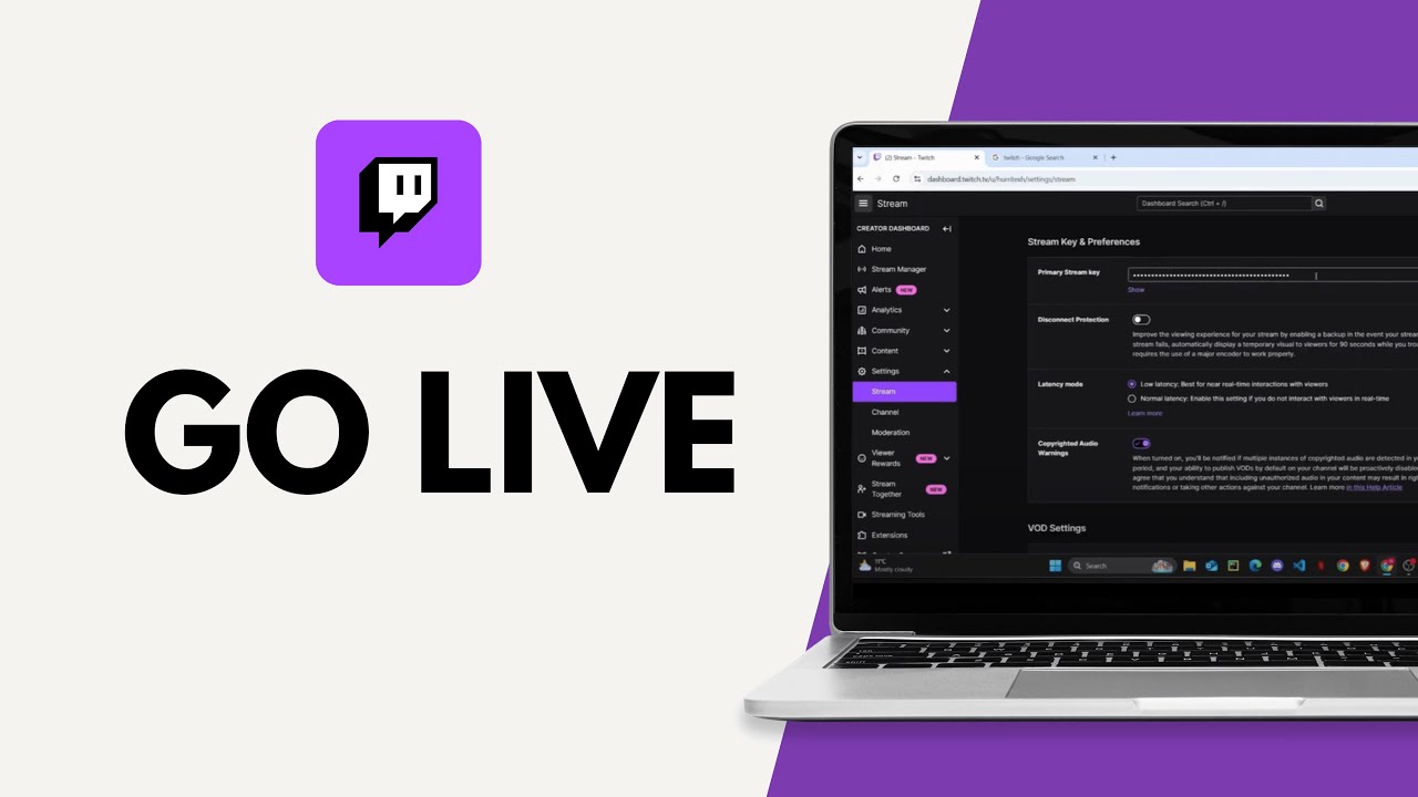 How to go Live on Twitch from PC - YouTube