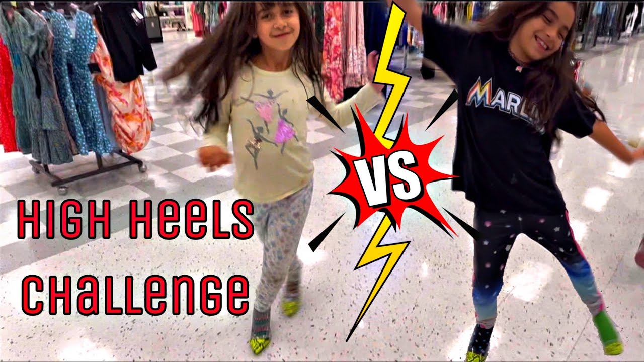 High Heel Challenge - First time walking in high heels - YouTube