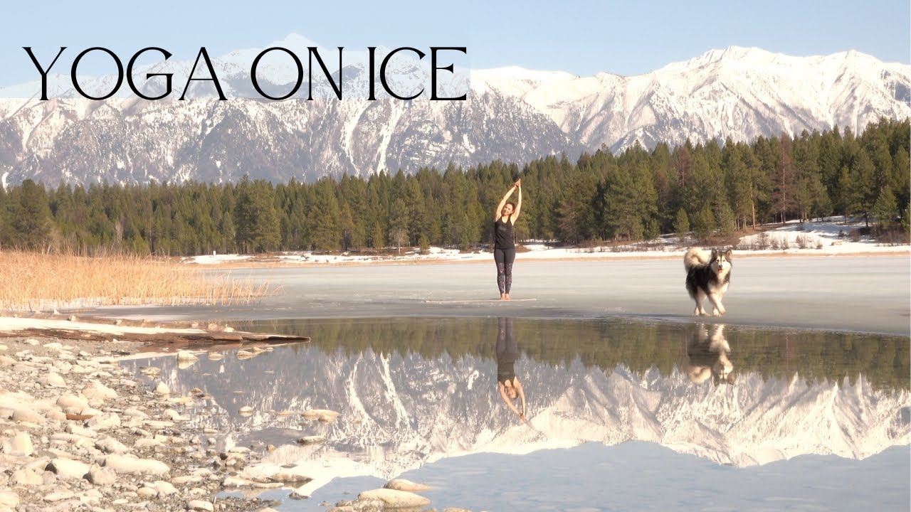YOGA ON ICE (7 minutes to start your day - Moon Salutations ) - YouTube