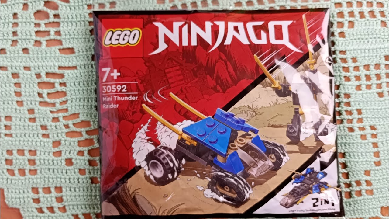 LEGO Ninjago 30592 Mini Thunder Raider. Unboxing and slow pace building ...