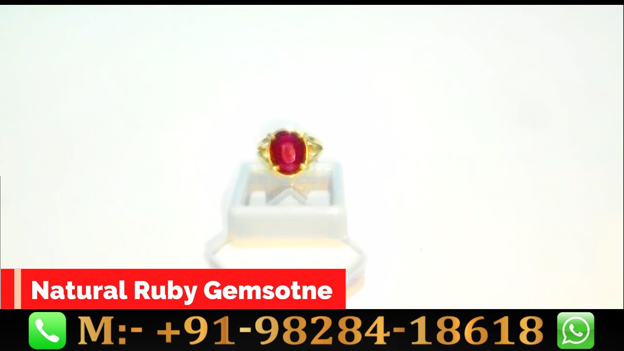 Buy 100% Natural Ruby Gemstone Ring for Astrological Planet Sun | Best ...