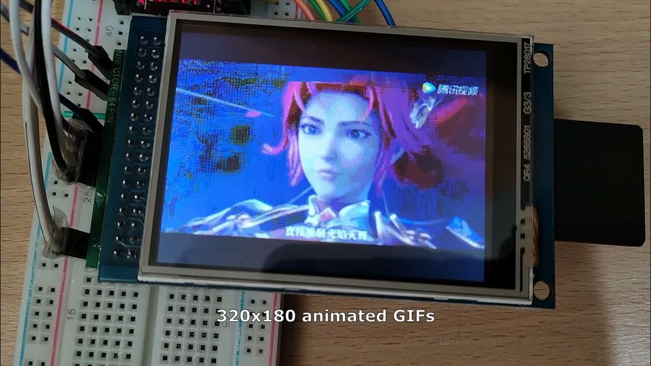 Play animated GIF stored in SD Card - RP2040/CircuitPython 8.1.0-beta.1 - YouTube