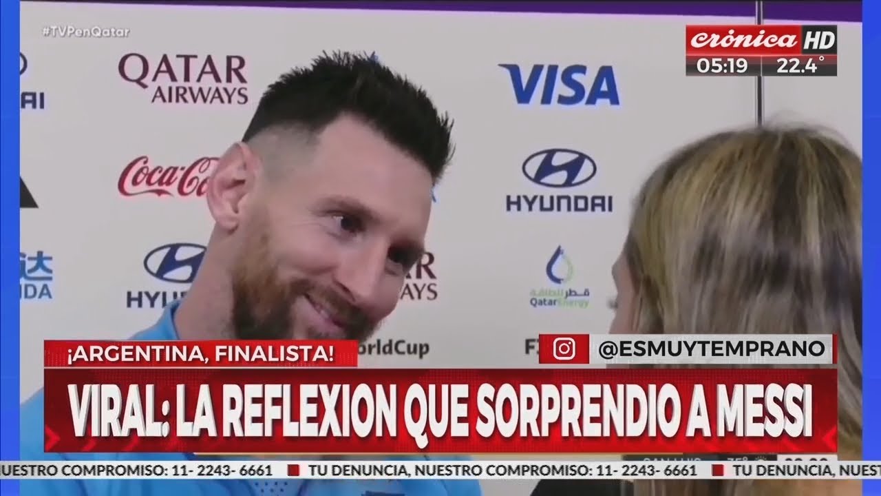 La reflexión de una periodista que sorprendió a Messi y se hizo viral ...