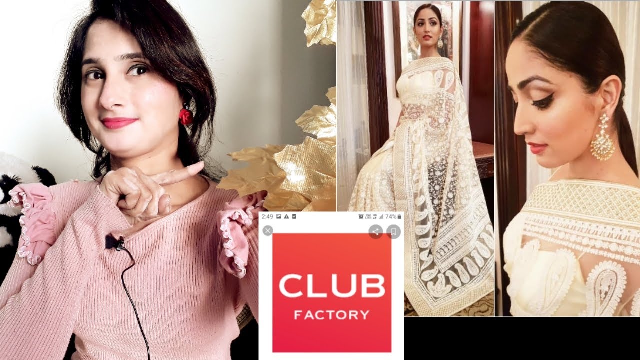 club factory saree unboxing and review...lets see - YouTube