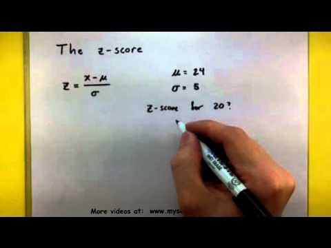 Statistics - Find the z score - YouTube