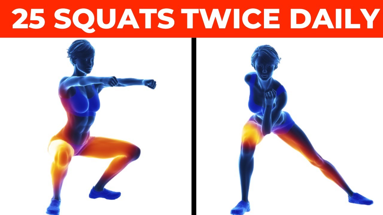 Do These Squat Variations And See What Happens//Doing 25 Squats Twice ...