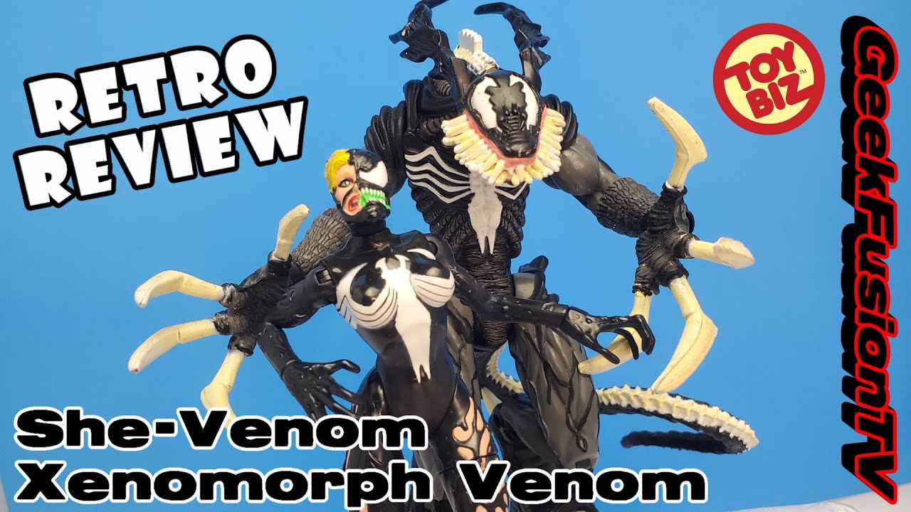 Venom & She-Venom - Toybiz Along Came a Spider Wave - Retro Review # ...