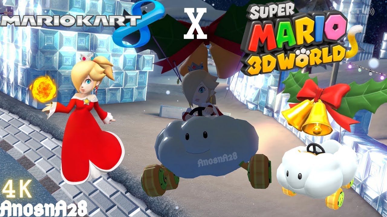 Mario kart 8: Fire Rosalina From Super Mario 3D World [4K] - YouTube