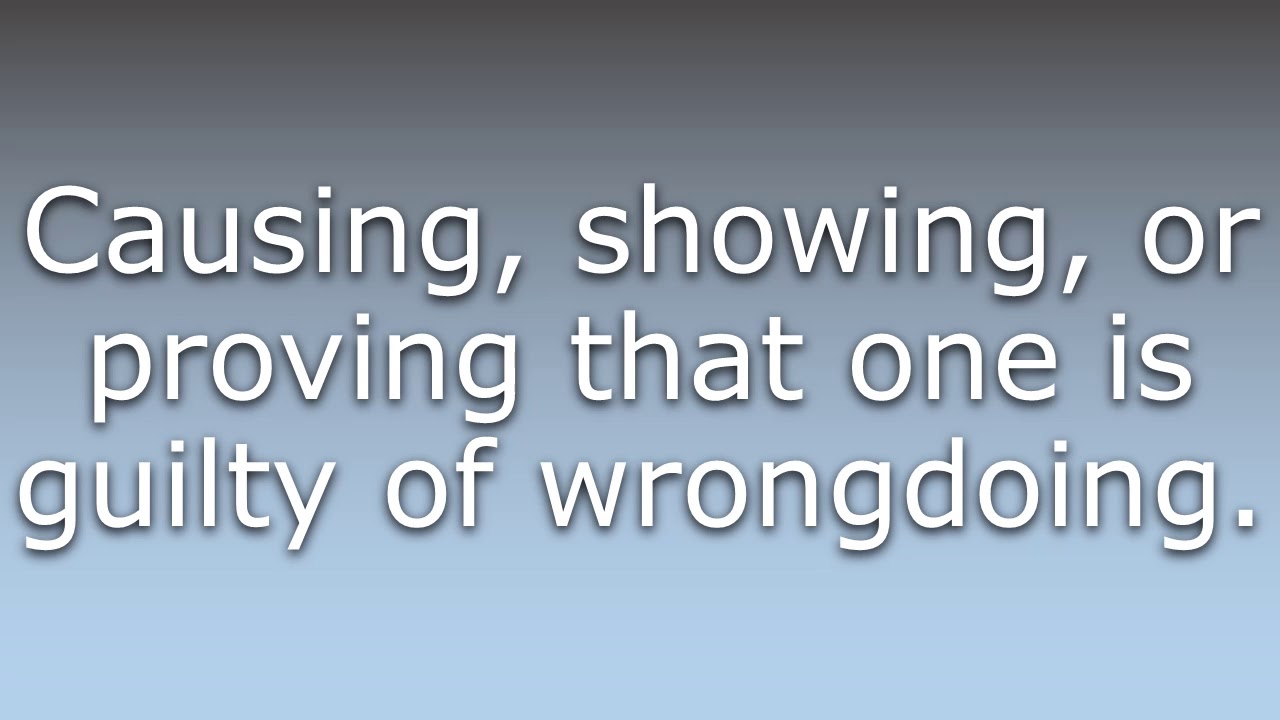 What does Incriminating mean? - YouTube