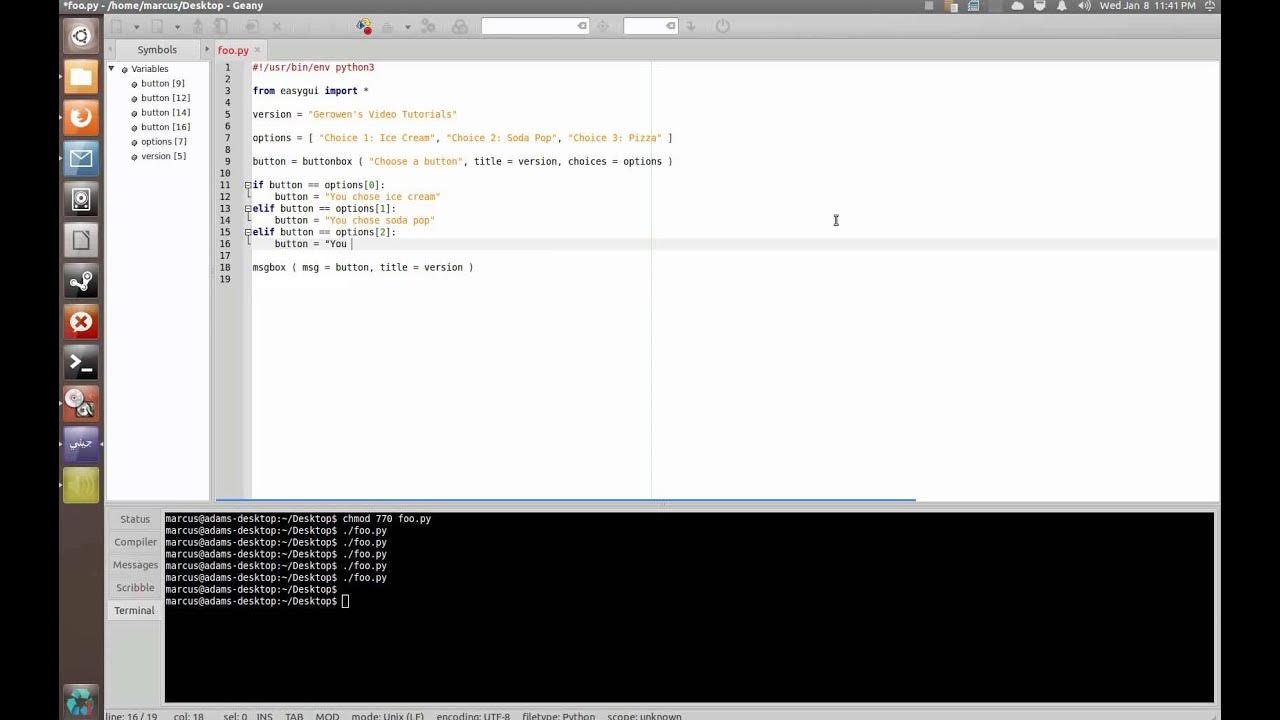 Python Tutorial - EasyGUI Part 2 - Button Box - YouTube