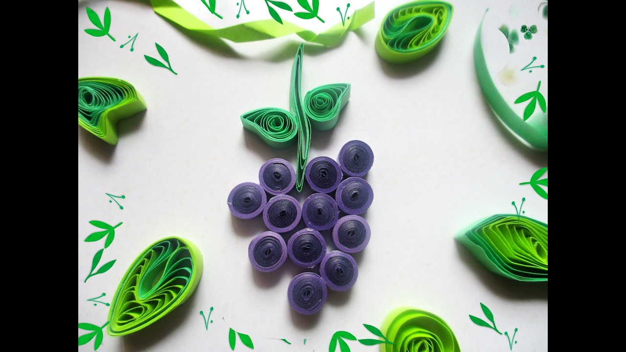 Handmade Grapes Craft | DIY Craft Ideas for Kids | Quilling Grapes ...