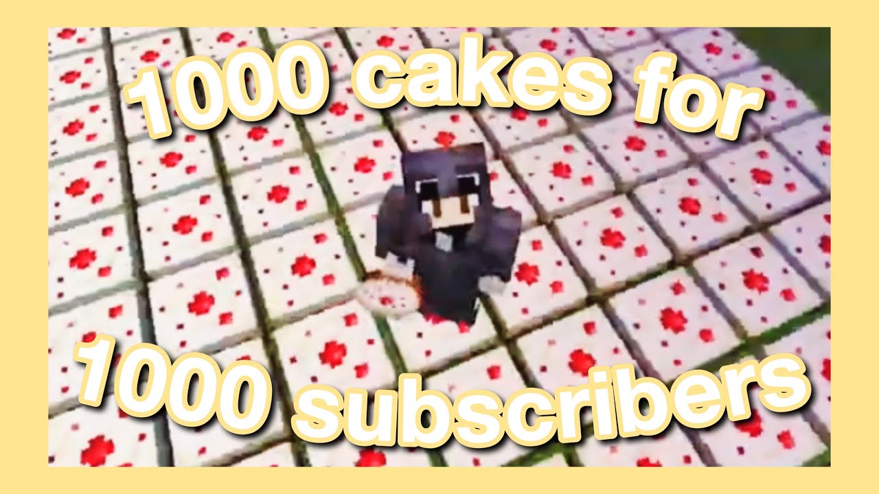 1000 Minecraft cakes for 1000 subscribers | HoneyBoo - YouTube