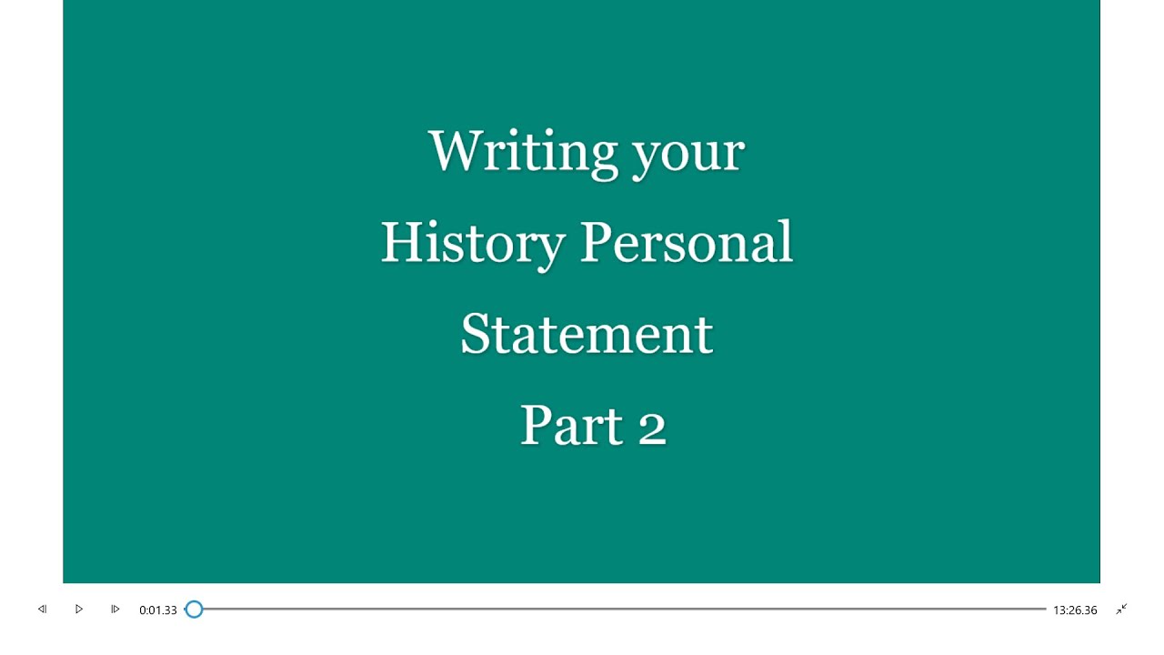 Writing Your History Personal Statement Part 2 YouTube writing-your-history-personal-statement-part-2-youtube