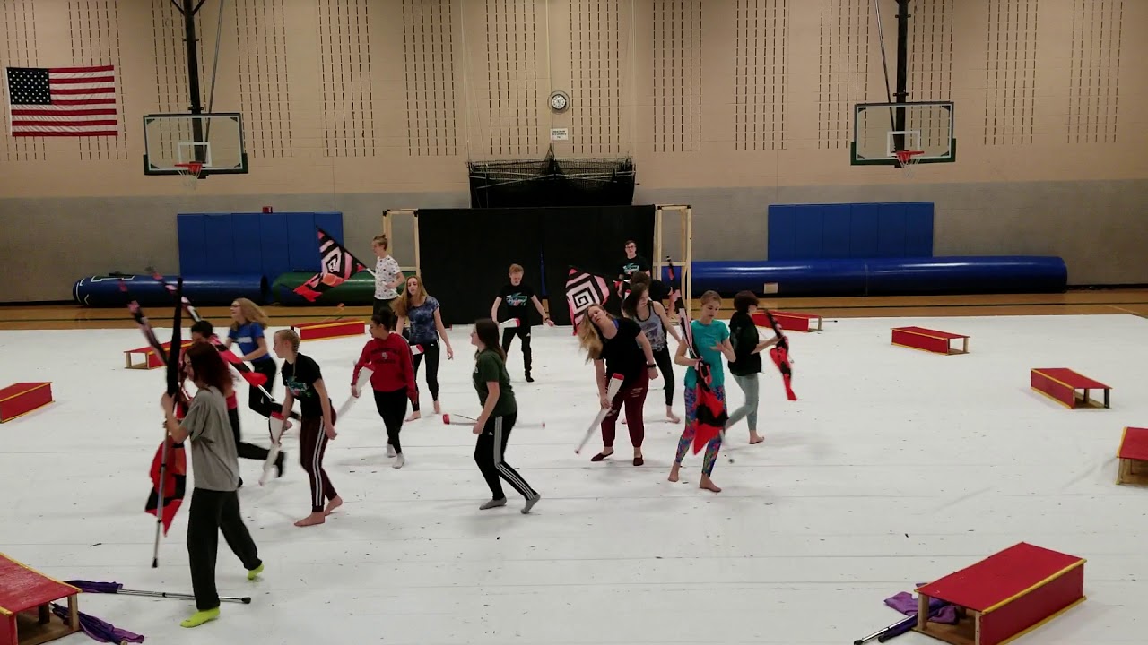 DHS Winter Guard Practice 031019 - YouTube